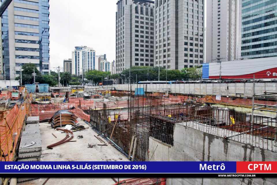 Veja vídeo e imagens das obras da Linha 5-Lilás em setembro de 2016 ...