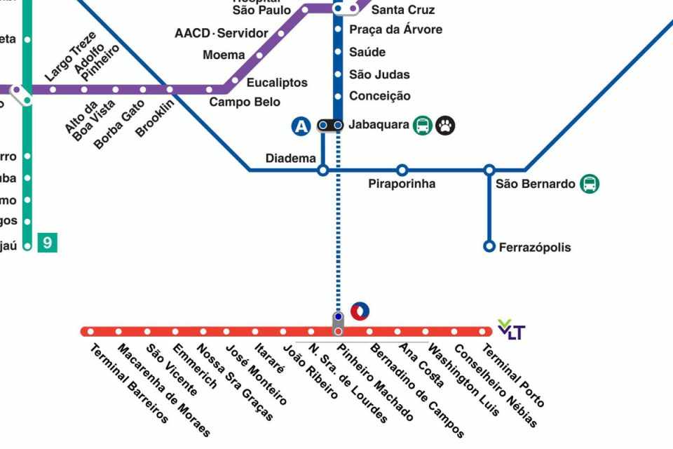 Novo Mapa Do Transporte Metropolitano Unifica Extensão Da Linha 7 Rubi