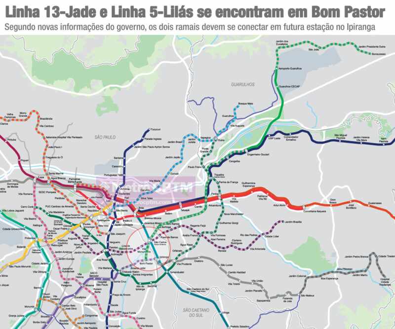 Nova revisão da rede sobre trilhos aponta Linha 5-Lilás chegando até a ...