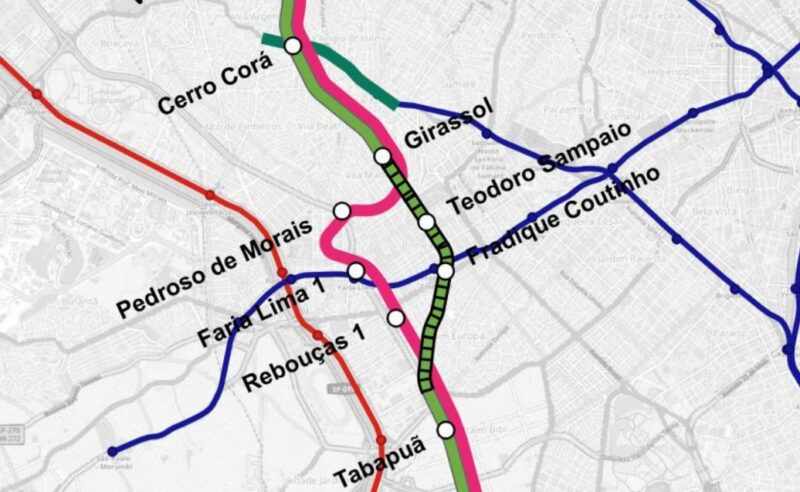 Veja o traçado definitivo da nova Linha 20-Rosa - Metrô CPTM
