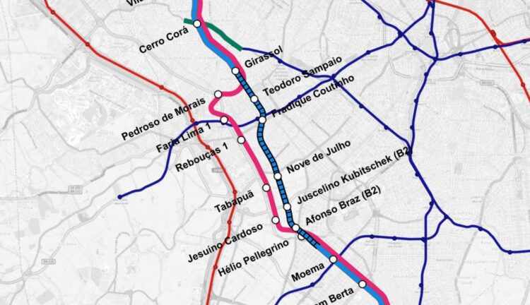 Veja o traçado definitivo da nova Linha 20-Rosa - Metrô CPTM
