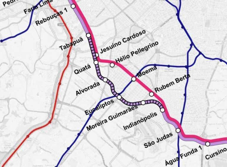 Veja o traçado definitivo da nova Linha 20-Rosa - Metrô CPTM