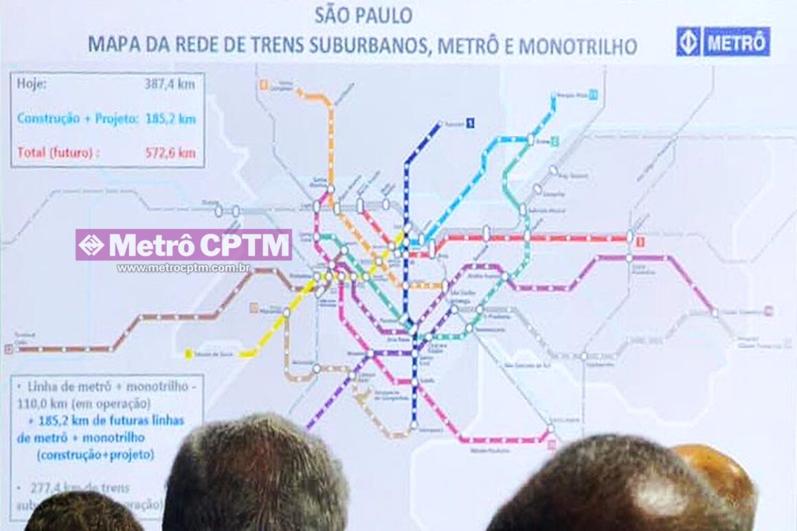 Raro mapa do Metrô de SP mostra linhas 'estatais' e privadas' e ...